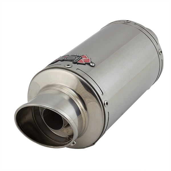 Lextek | Lextek Polished Stainless Steel YP4 Stubby Exhaust Silencer ...