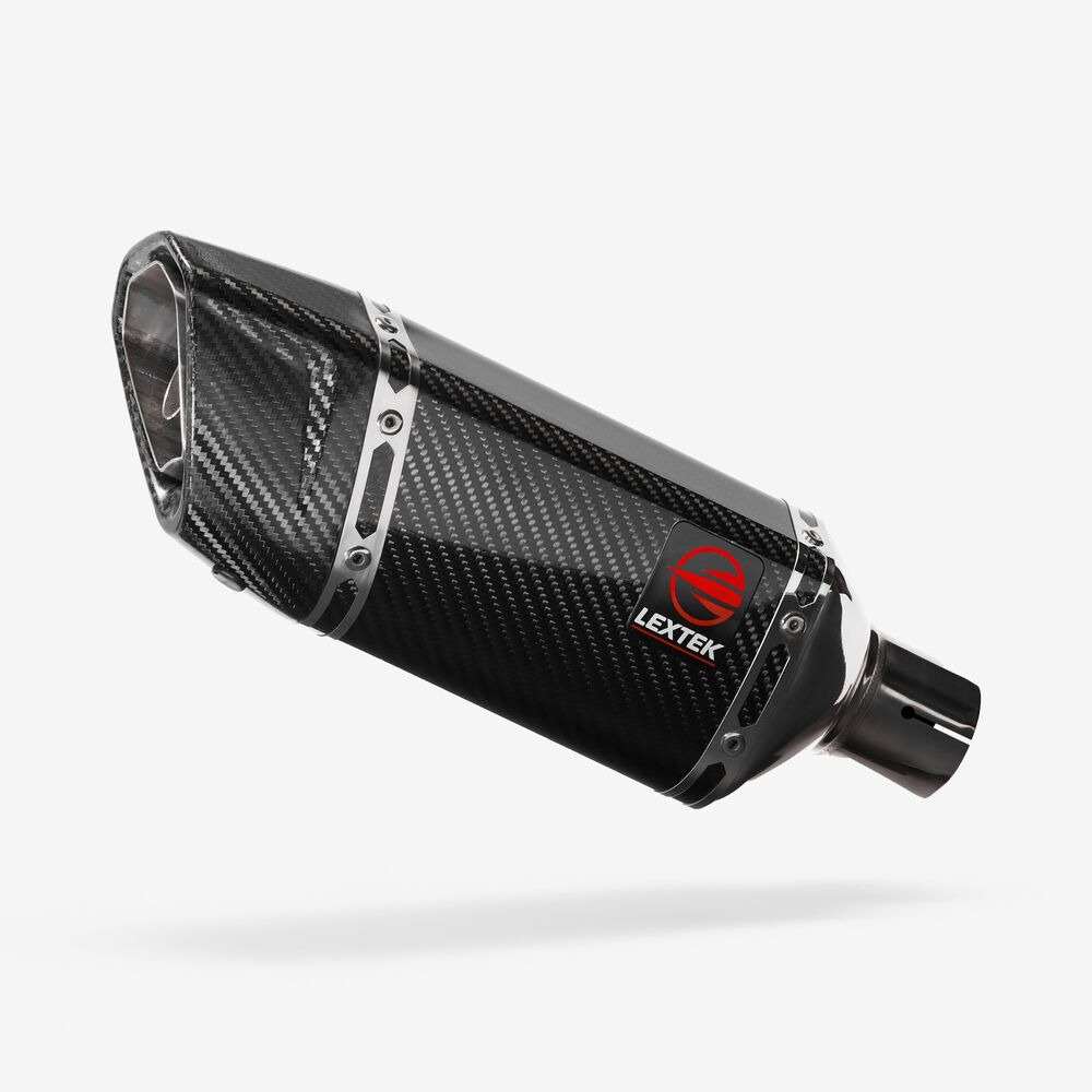 Lextek | Lextek SP11C Gloss Carbon Fibre Twin Exhaust System 200mm for ...