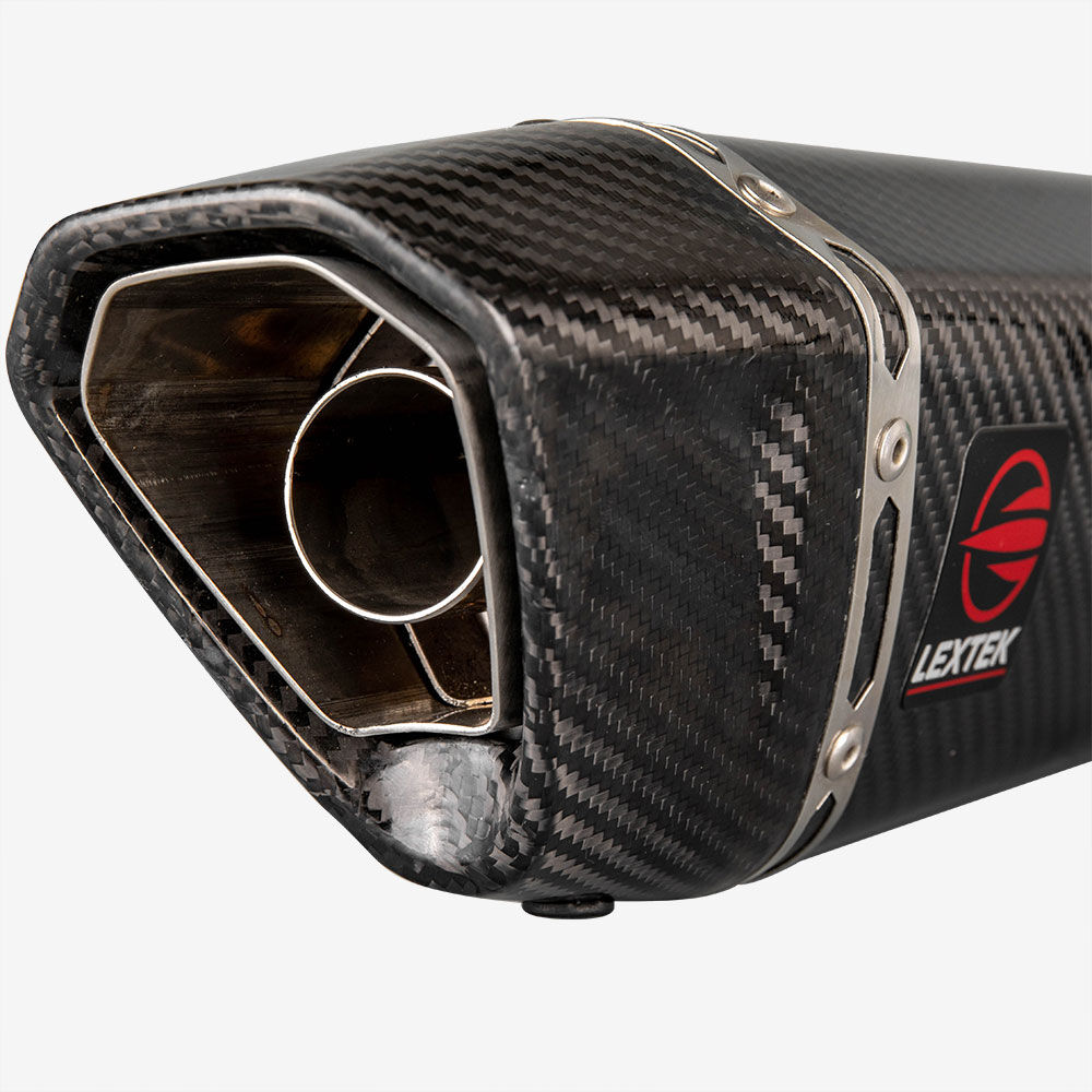 Lextek | Lextek Gloss Carbon Fibre SP9C Exhaust Silencer 300mm 51mm ...