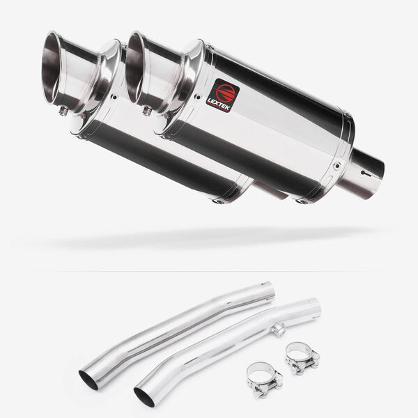 Lextek | Lextek Stainless Steel YP4 Stubby Exhaust 200mm with Link Pipes | Quality aftermarket ...