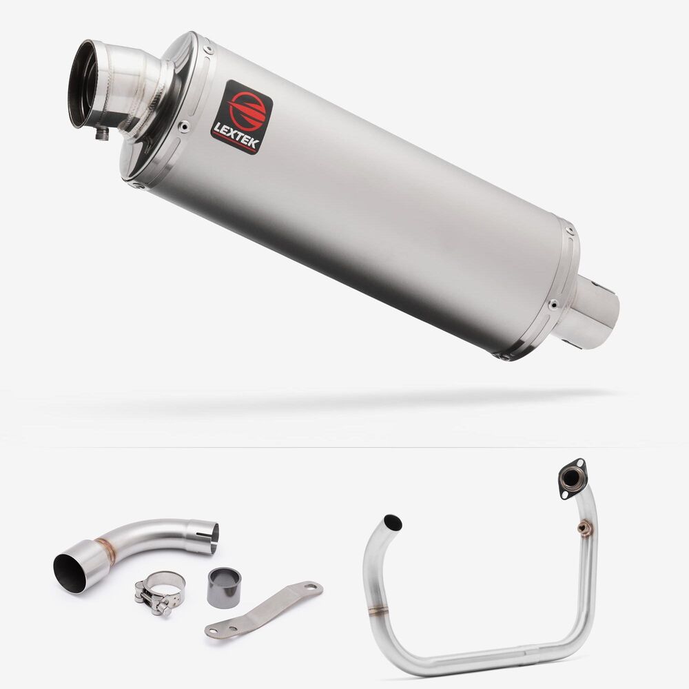 Lextek | Lextek OP1 Matt S/Steel Exhaust System 350mm for Benelli TNT ...